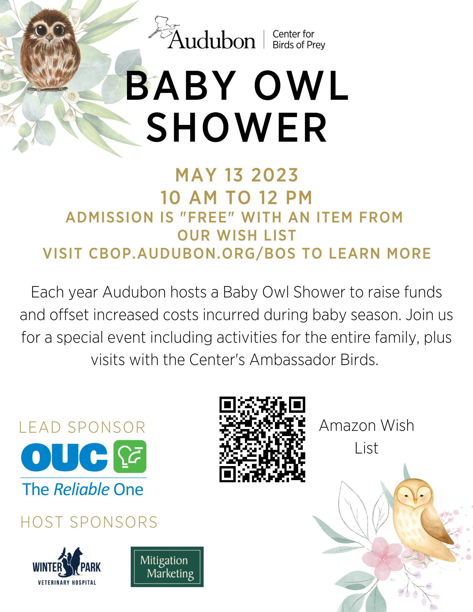 Audubon’s Annual Baby Owl Shower 2023 - Park Ave Magazine